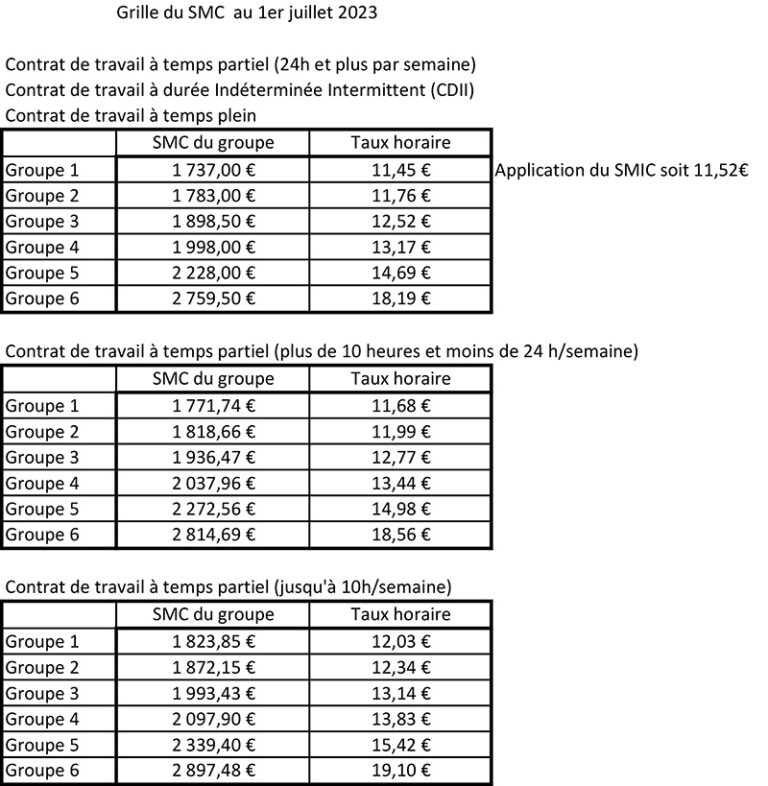 Augmentation du Salaire Minimum Conventionnel au 1er juillet 2023 - CDOS 79
